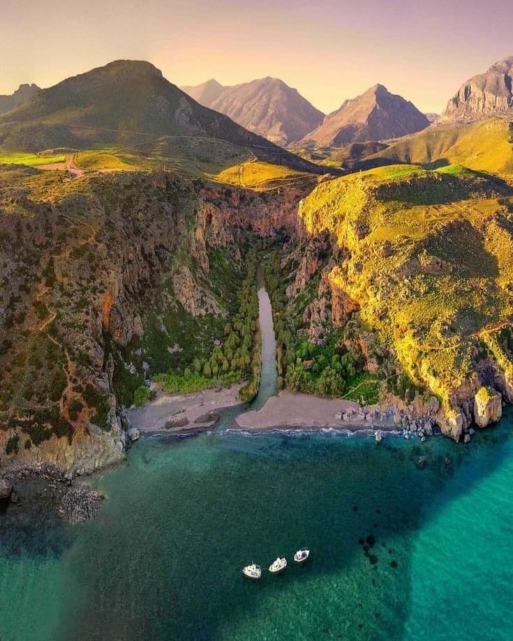 Walk through the palm forest of Preveli and dive in the river